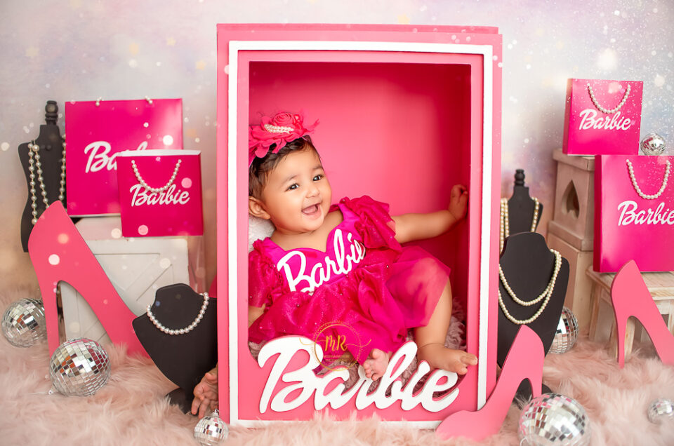 Baby Album - 5 Months Baby Girl Photoshoot in Barbie Theme, Portrait ...